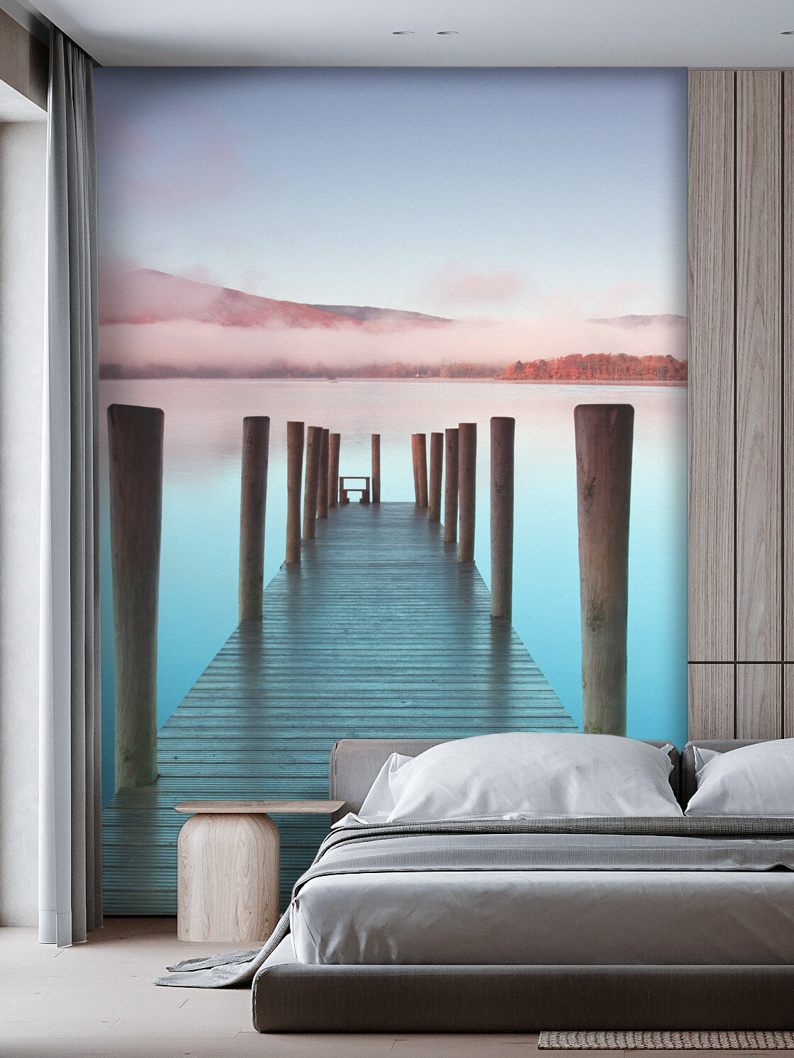 Фотообои 200 х 270 см "Причал" / на стену, в гостиную, спальню, для кухни, в зал