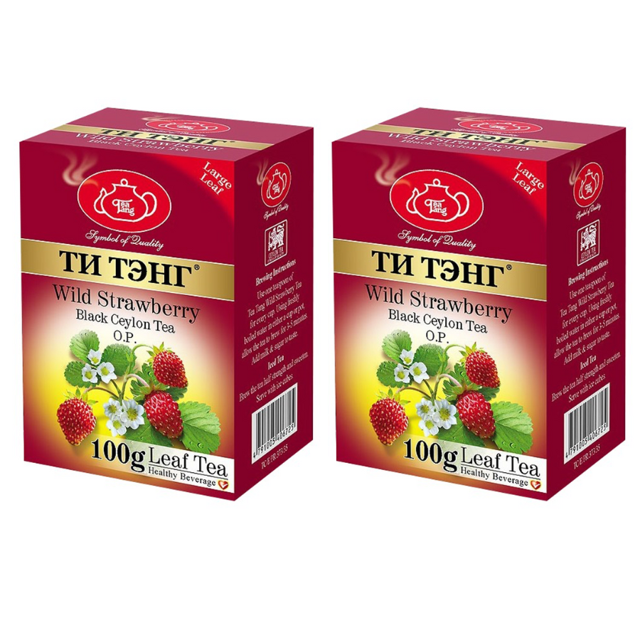 Чай черный Ти тэнг с Земляникой 100 грамм 2 штуки