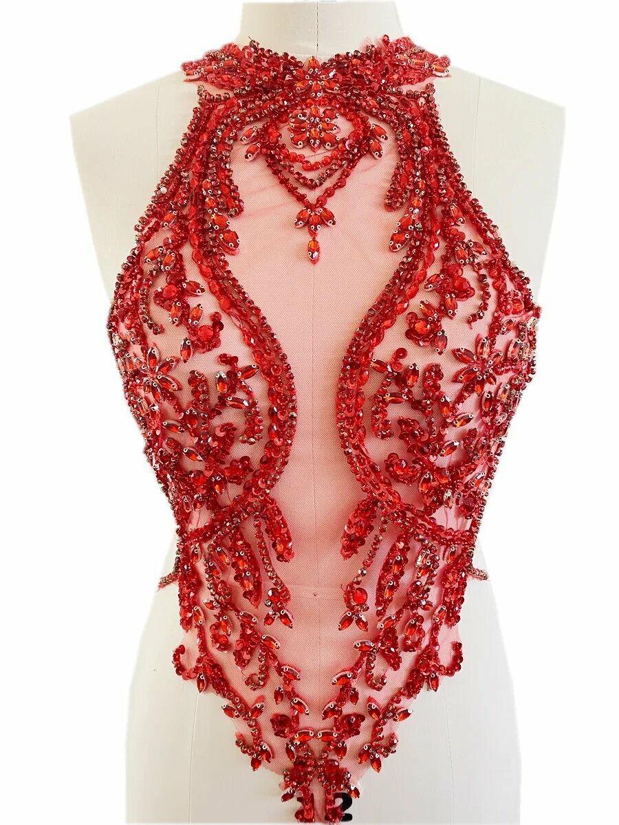 Патчи с кристаллами Zbroh 35*58,8 см Красный, red