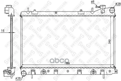 Радиатор системы охлаждения! АКПП Subaru Impreza/Forester 1.6/2.0 99-01 Stellox арт. 1025381SX