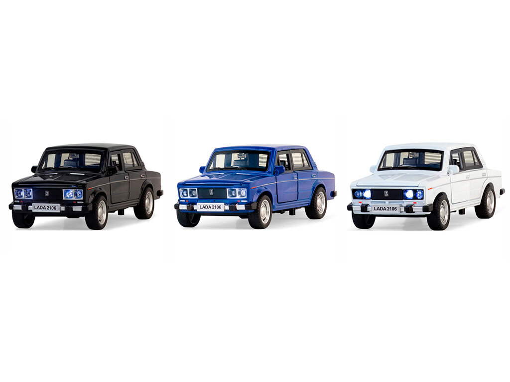 Машина Лада LADA 2106 металлическая 1:24, размер 15х5,5х5 см.