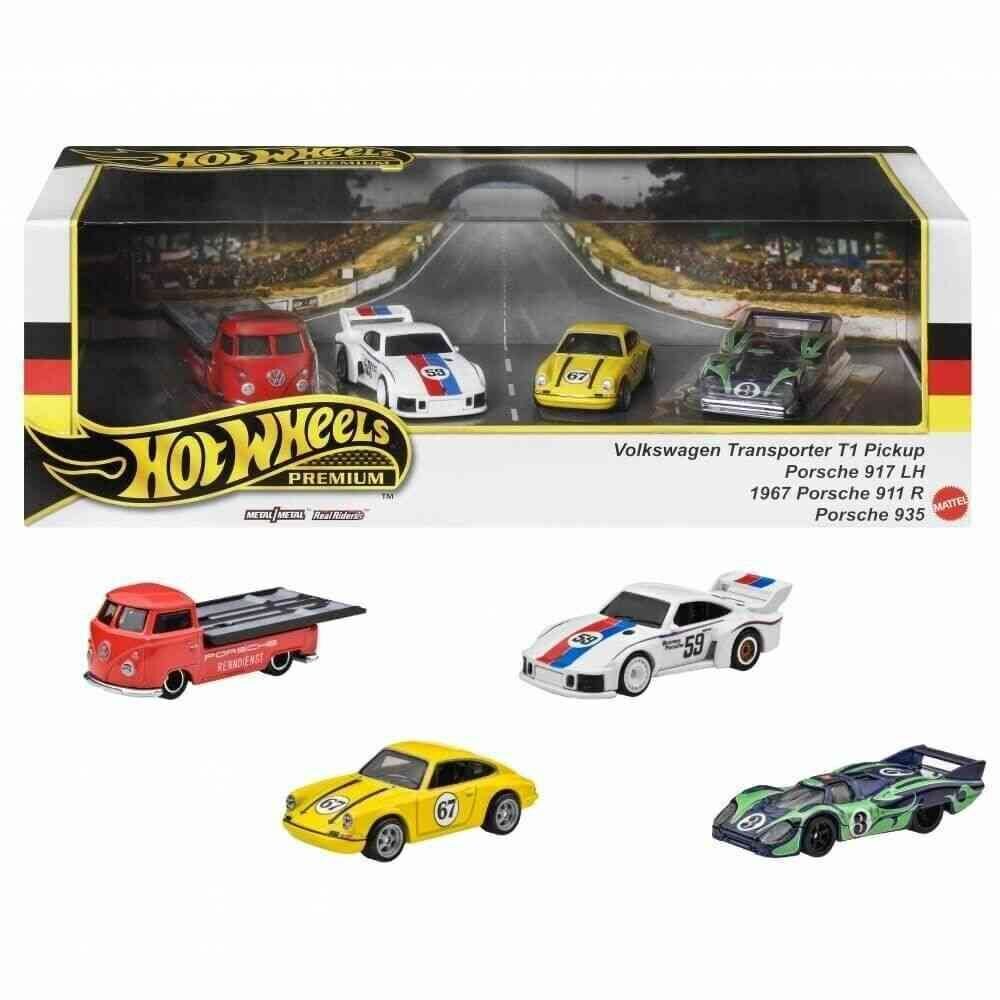 Набор из четырех Машинок Hot Wheels Premium Display Set Porsche