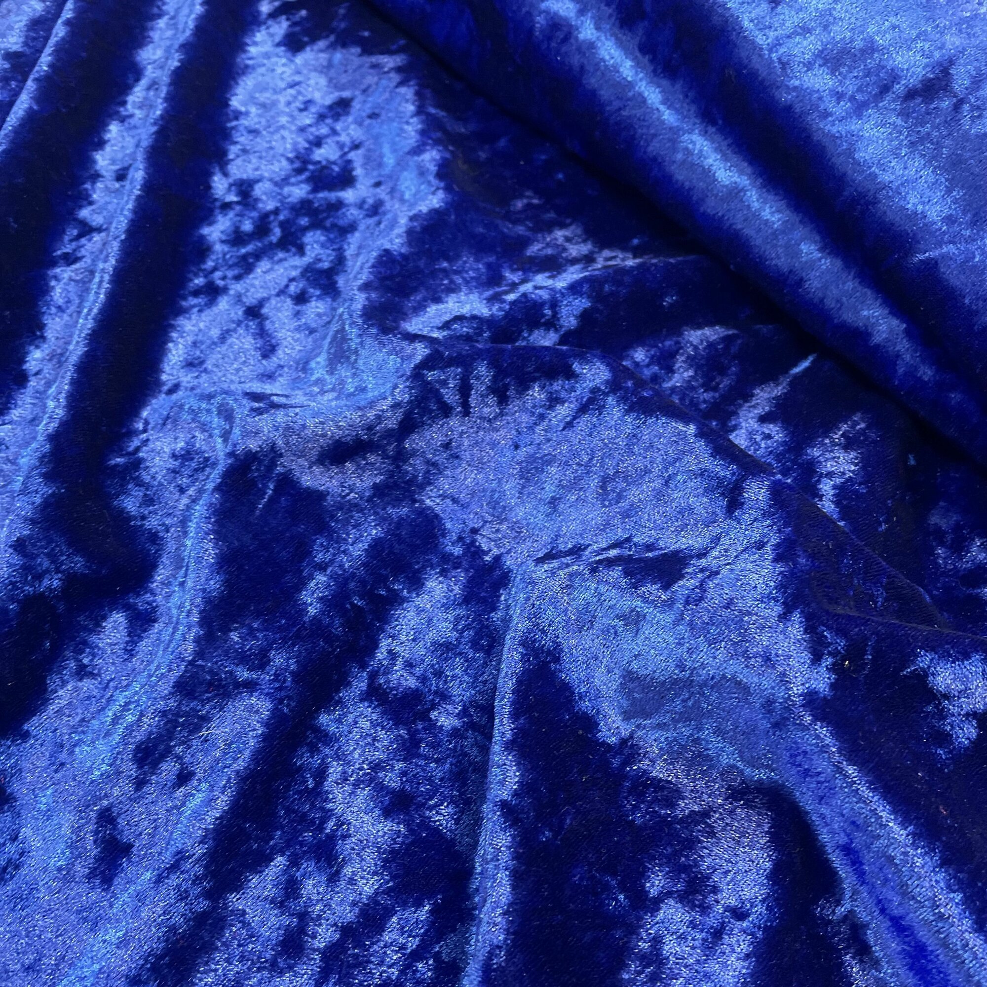 Ткань для шитья Бархат-стрейч электрик, отрез 1,0м * 150см