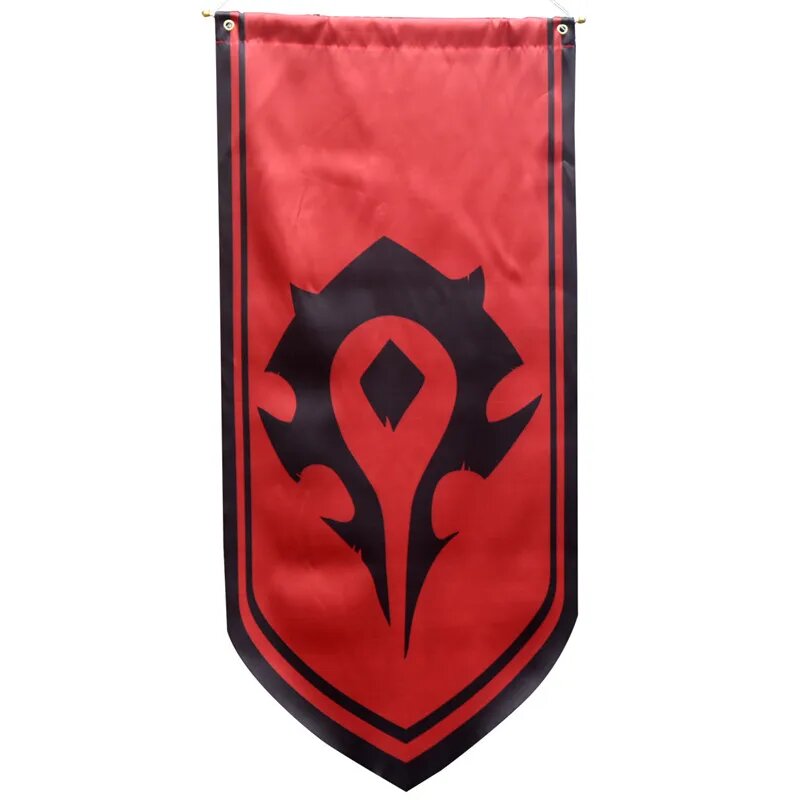 Флаг Большой Орды из фильма «World of War craft» Красный, Style 3