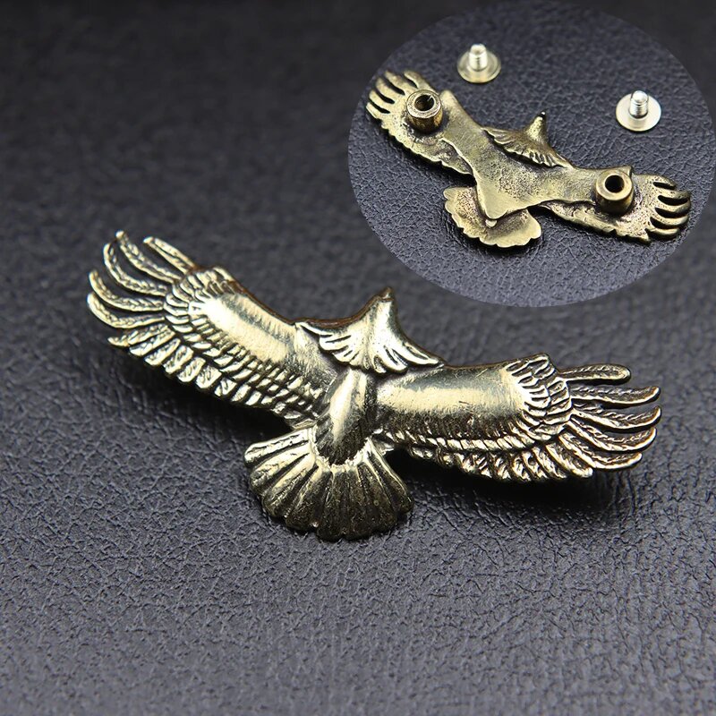 Латунная брошь-заклепка с орлом, Small Eagle