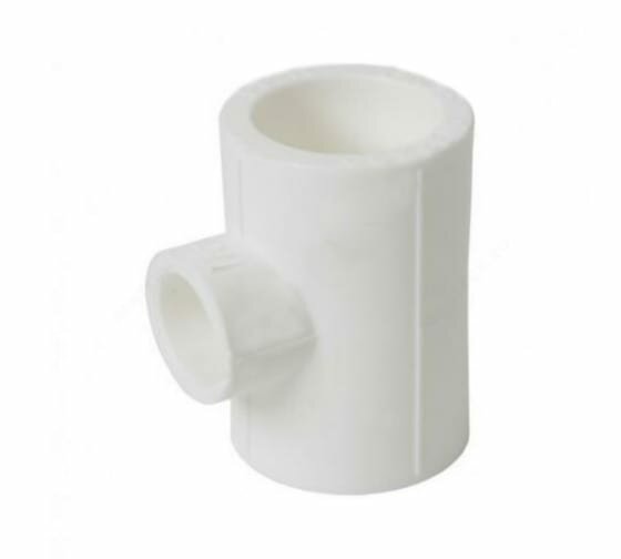 Тройник переходной Valfex полипропиленовый PPR, размеры 75x50x75 мм, цвет белый