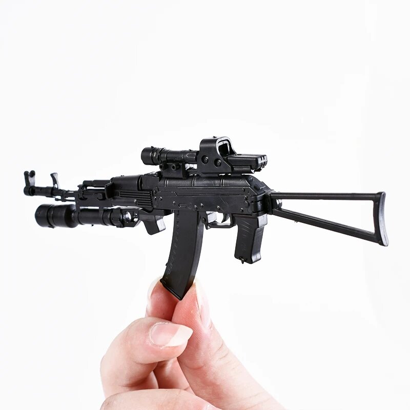 Игрушечная винтовка АК74 черного цвета 1/6