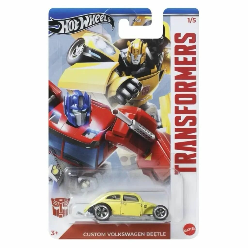 Машинка Mattel Hot Wheels Themed Entertainment - Transformers 2024 GDG83 Custom Volkswagen Beetle