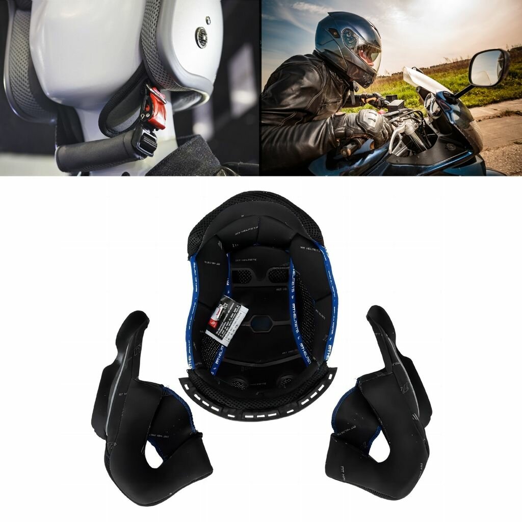 Запасные части для мотоциклов, (1 комплект) Подкладка для шлема THUNDER 3 JET подкладка для шлема MT Thor 3 half-XXL