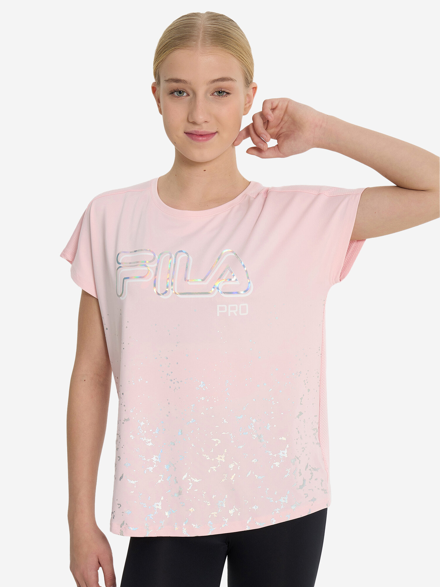 Футболка Fila Running Girl's T-shirt, размер 122-128, светло-розовый — фото 1