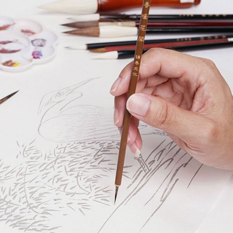 Кисть для китайской каллиграфии, перьевая ручка, набор китайских иероглифов Sumi Pen 7/11