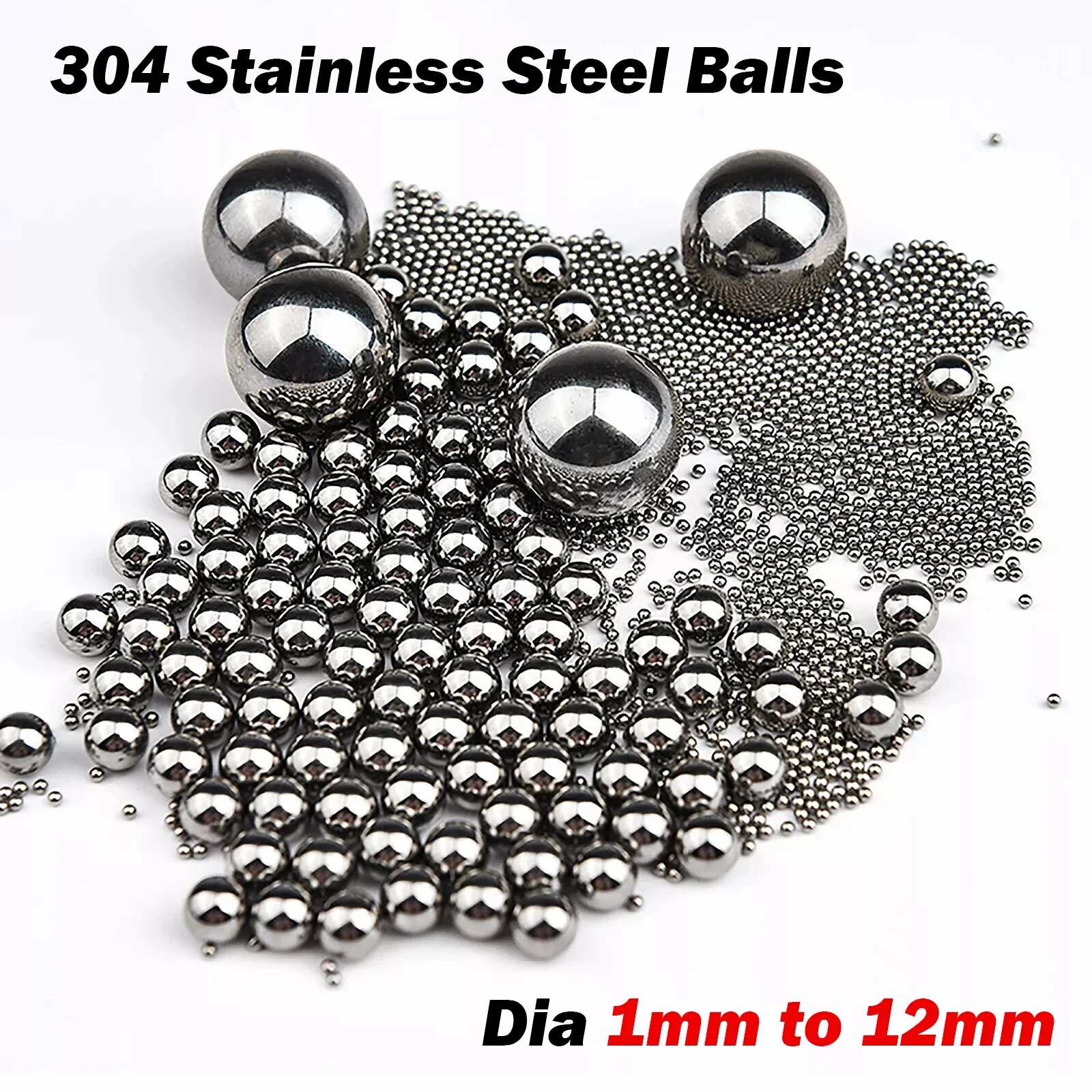 Шарики из нержавеющей стали 304 1-12 мм 50Pcs, 6mm