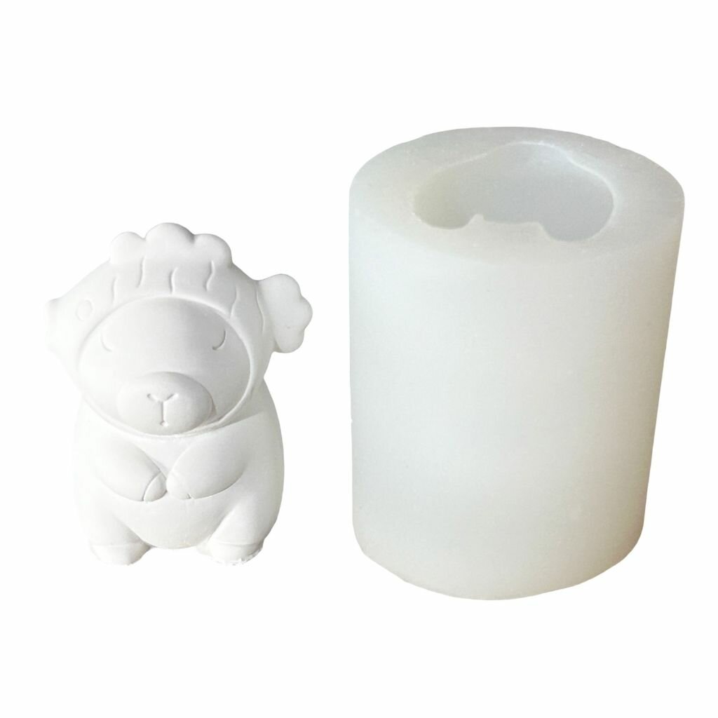 Силиконовая форма для капибары - шляпа-корова в виде золотой рыбки