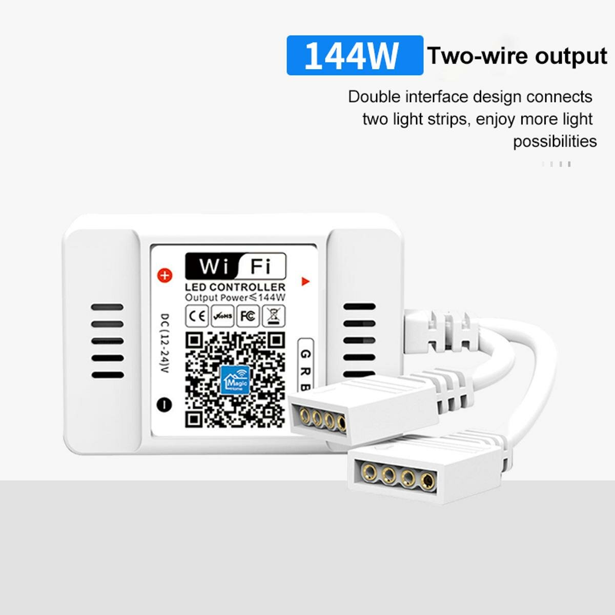 Wi-Fi интеллектуальный контроллер, цветной 24-клавишный RGB-светильник с двойной нагрузкой и контроллером ALexa Voice, модуль автоматизации умного дома, хороший эффект и простота использования