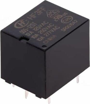 Реле HONGFA HF3FF/005-1ZST Реле: электромагнитное SPDT Uобмотки: 5ВDC 10A/277ВAC 10А 1шт