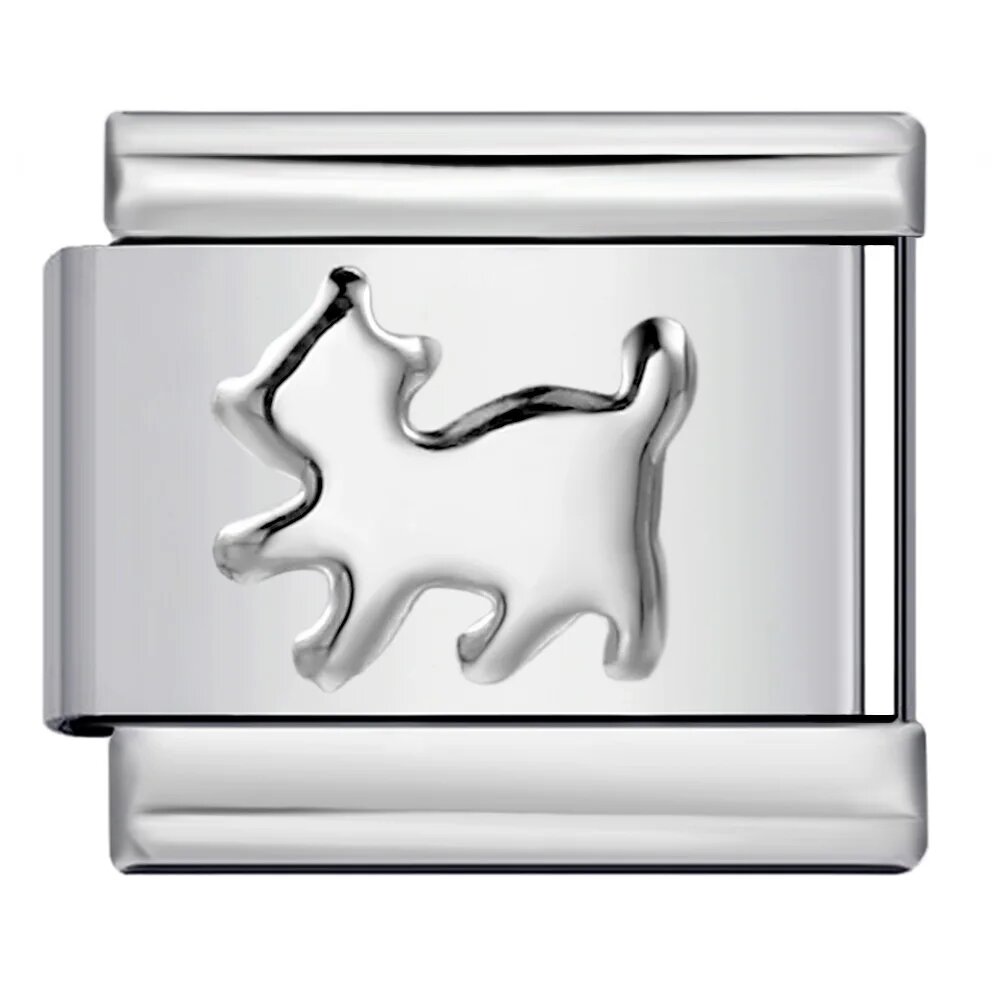 Итальянский шарм MINISO для браслета из нержавеющей стали Серебряный, ICY374