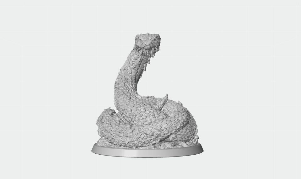 Бойтата огненная змея, фигурка, ДнД, миниатюра