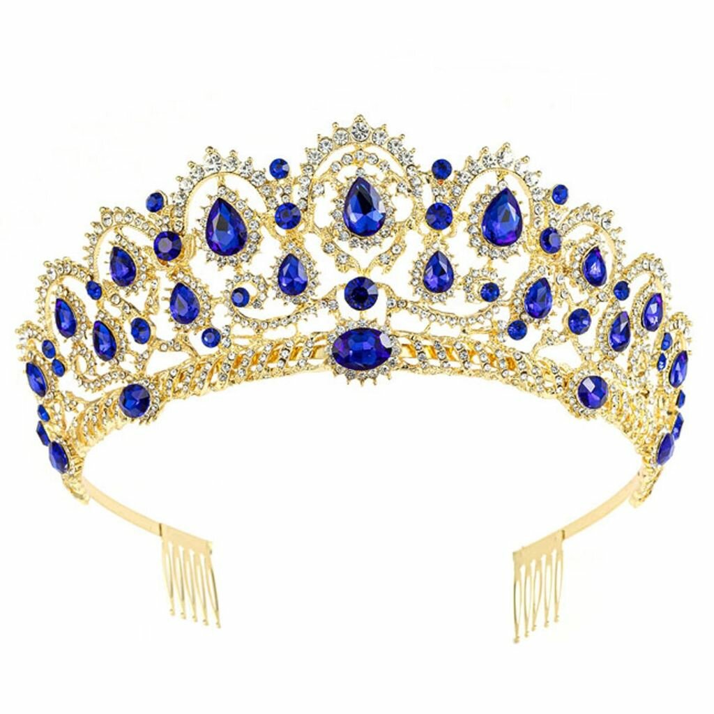 Корона Из Сплава Rhinestone Crown-Синий