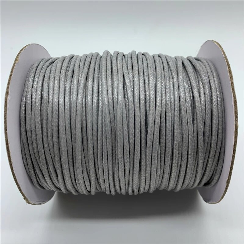 Серый вощёный шнур 0.8mm 10 yards для украшений