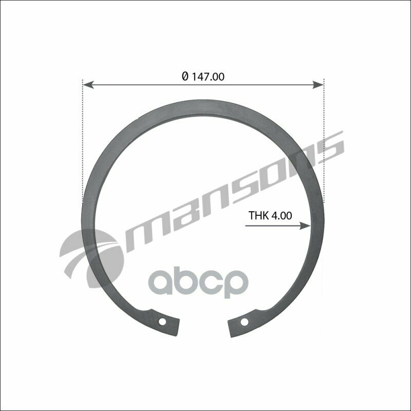Стопор! кольцо ступицы D147 H=4 BPW ECO 6-9t Mansons арт. 300019
