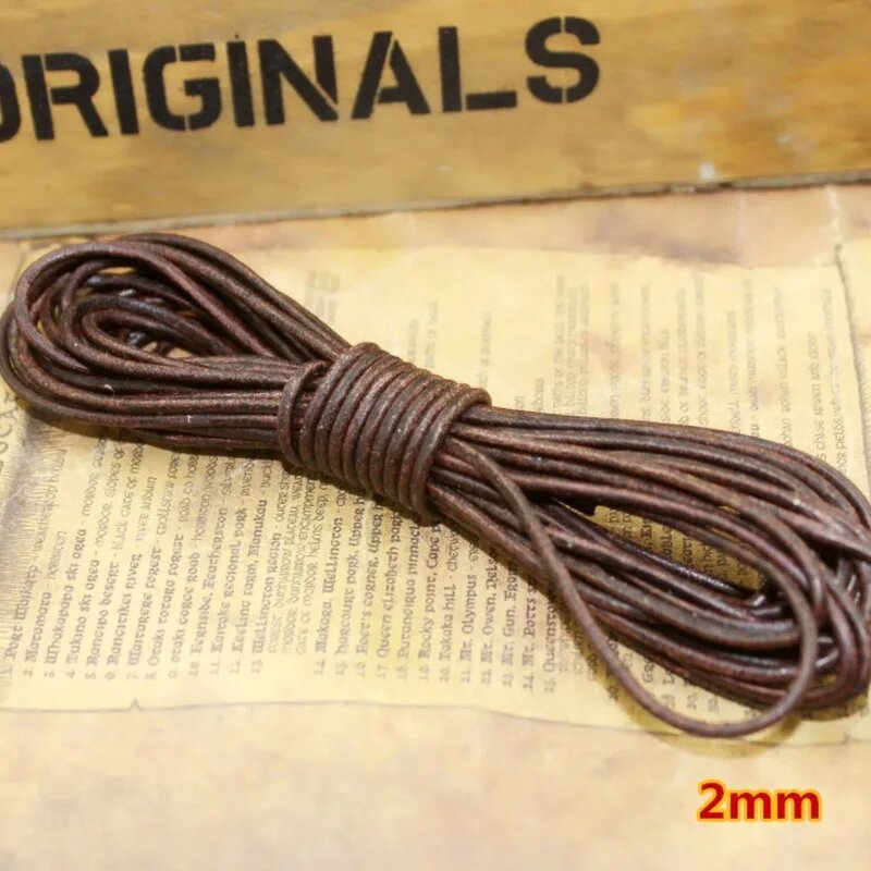 REGELIN Кожаный шнур из коровьей кожи 2 метра 2/3/4/5/6/8/10 мм round 2mm