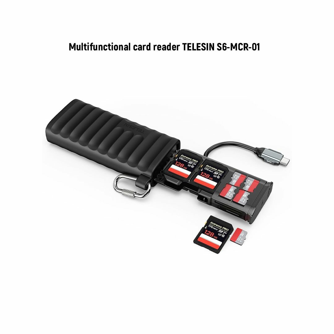 Мультифункциональный картридер TELESIN, Multifunctional card reader S6-MCR-01