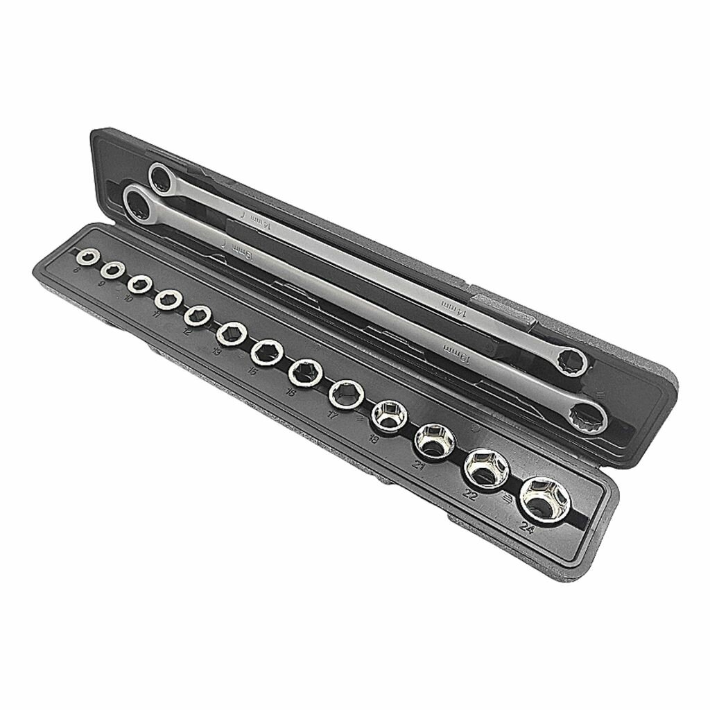 Многофункциональный подвижный гаечный ключ с храповиком, набор Инструментов для ремонта автомобилей-15ШТ фиксированного типа
