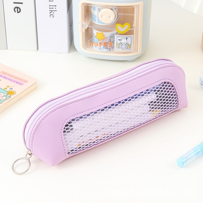 Пенал "ins", полиуретан, двусторонний, фиолетовый