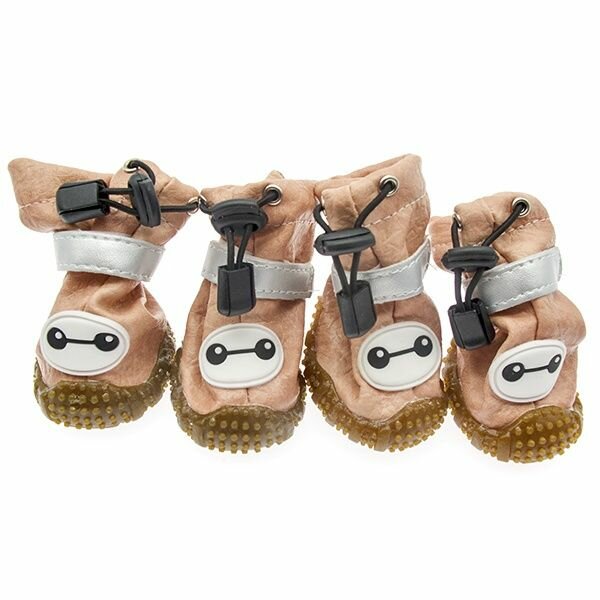 Ботинки-сапожки для собак Pet Fashion "Пуговка", цвет Персик, размер 5, 5х4,5 см