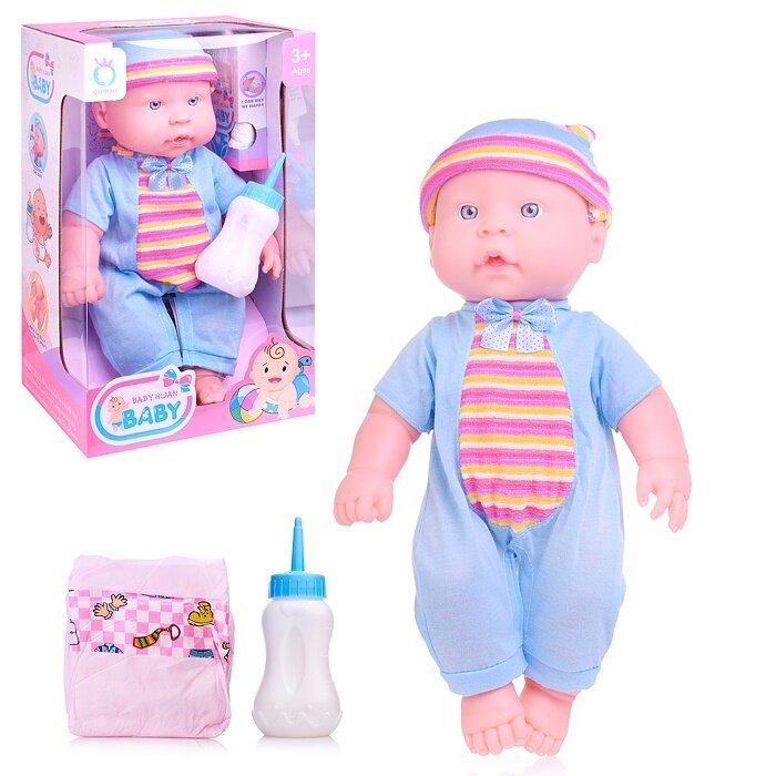 Пупс Oubaoloon 33 см, ходит на горшок, звук, с аксессуарами, батарейки, в коробке (QH6035-36)