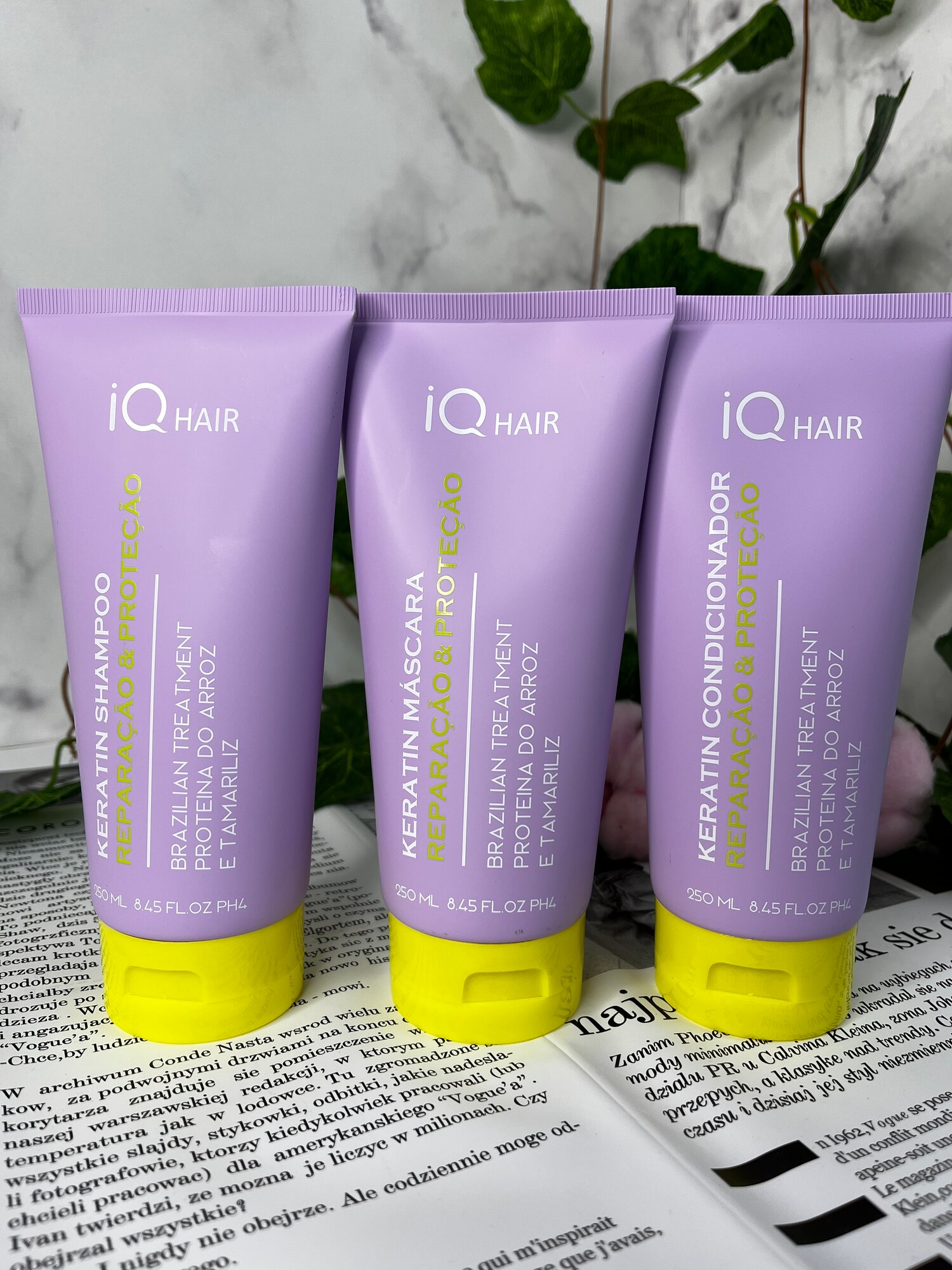 IQ Hair Reparaçãoe Proteção Шампунь + маска + конди Реконструкция и защита 250 мл * 3