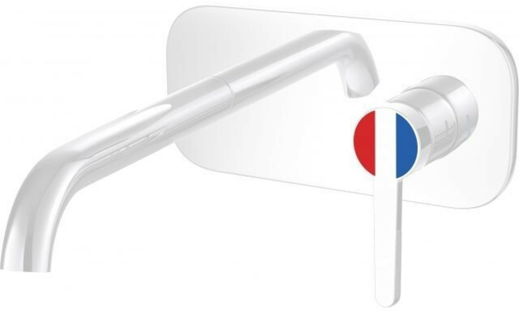 Смеситель для ванны встраиваемый a-five Lotus D35 белый (А5-0744)