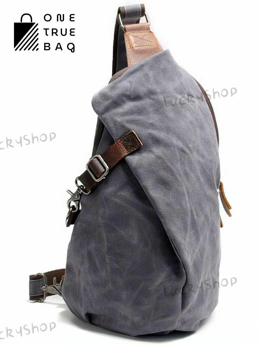 Рюкзак One True Bag, оксфорд, канвас, темно-серый, 37 см х 23 см