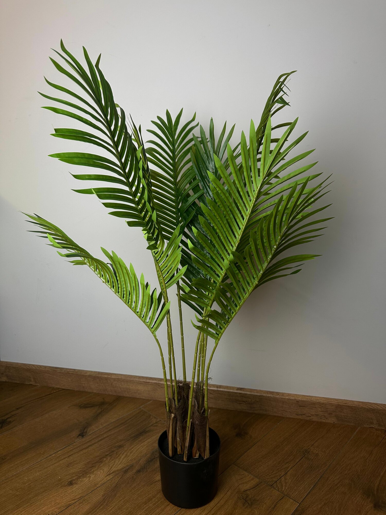 Пальма реалистичное дерево для интерьера, 120 см, плетеное кашпо в подарок