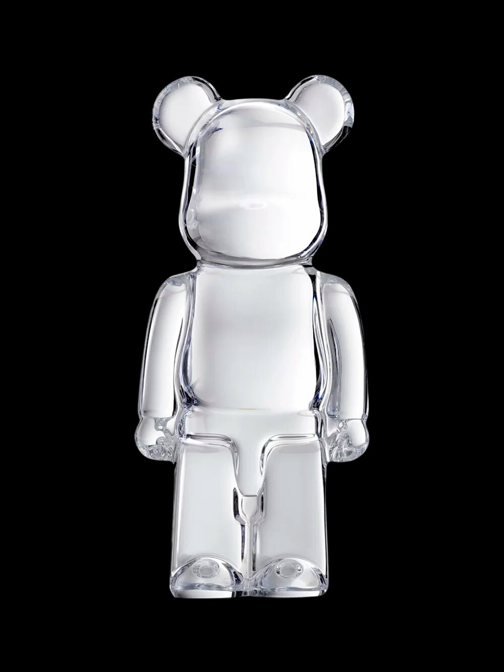 Коллекционная оригинальная фигура Bearbrick x Baccarat Crystal / 12 см высота / Хрусталь / Франция / Прозрачный / 0,5 кг