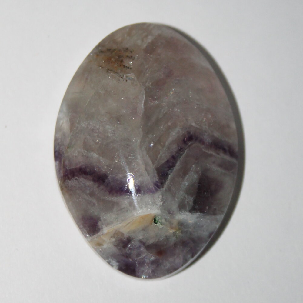 Коллекционный кабошон флюорит, 37х27х3 мм, Сибирь,"True Stones"