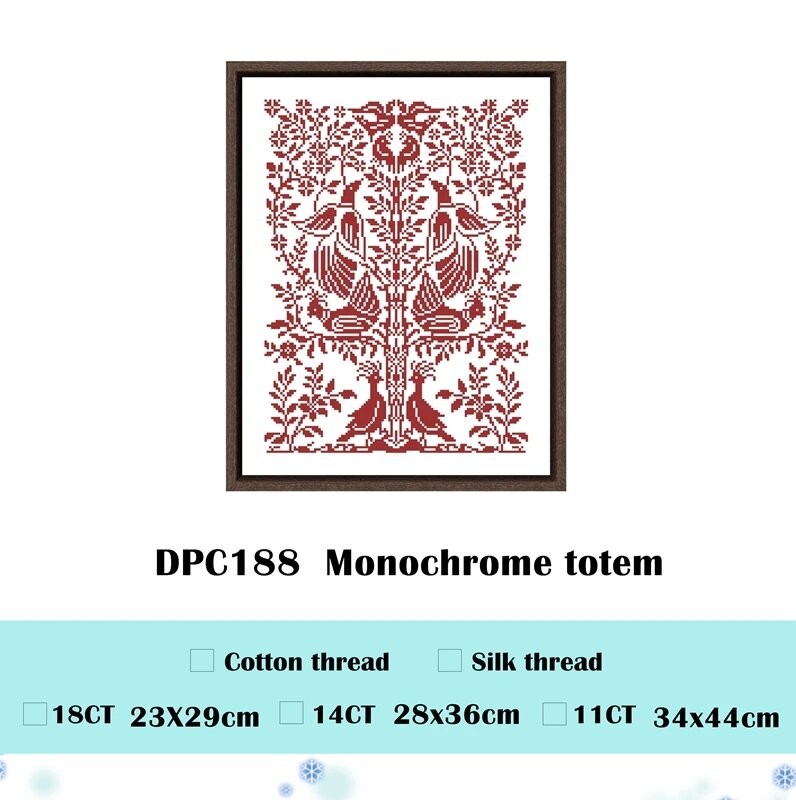 Набор для вышивки монохромным тотемным крестиком, одноцветная белая ткань, хлопок, шелк, нить для вышивки «сделай сам», рукоделие