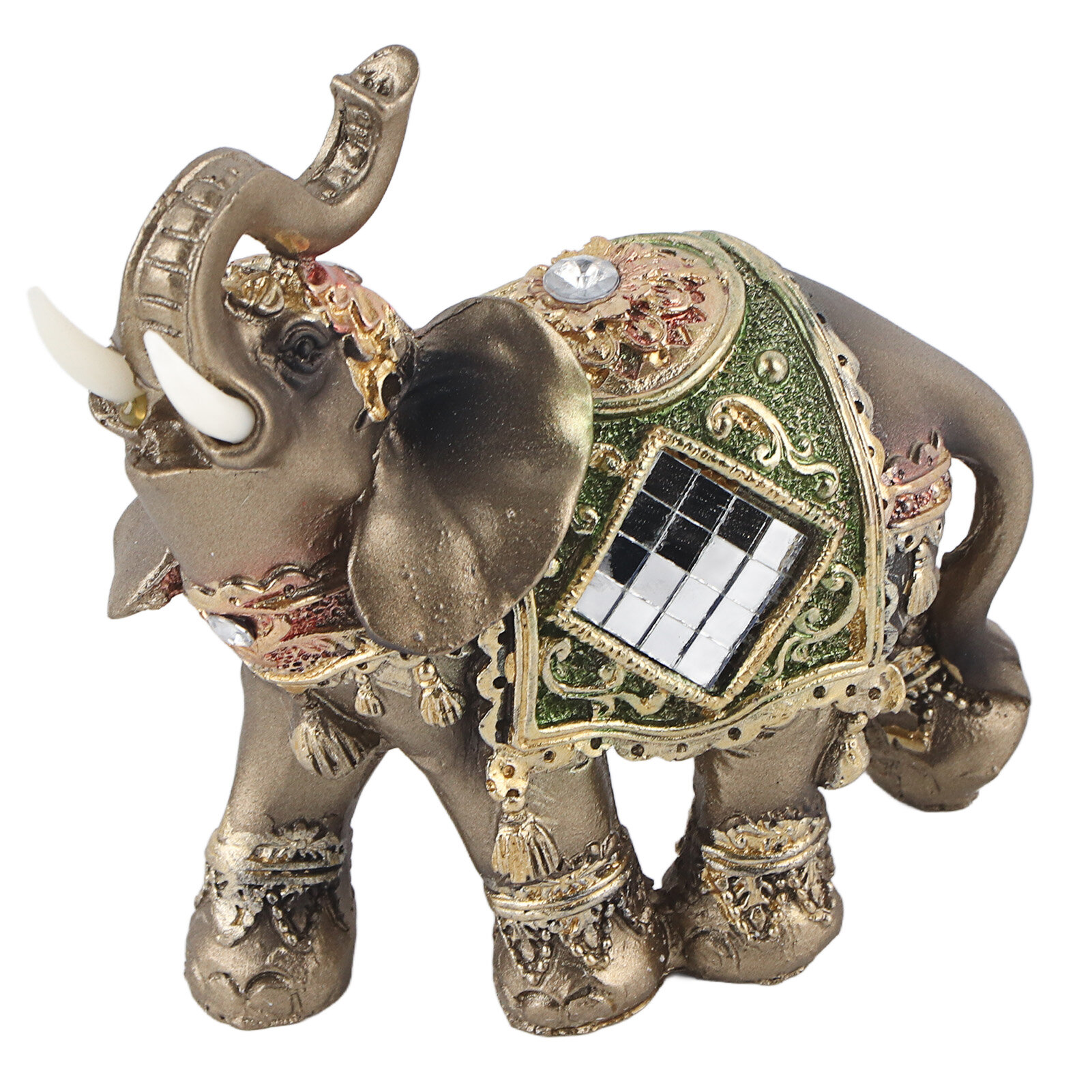 Счастливый фэн-шуй, статуя зеленого слона, скульптура, фигурка богатства, подарок, украшение для дома (M)