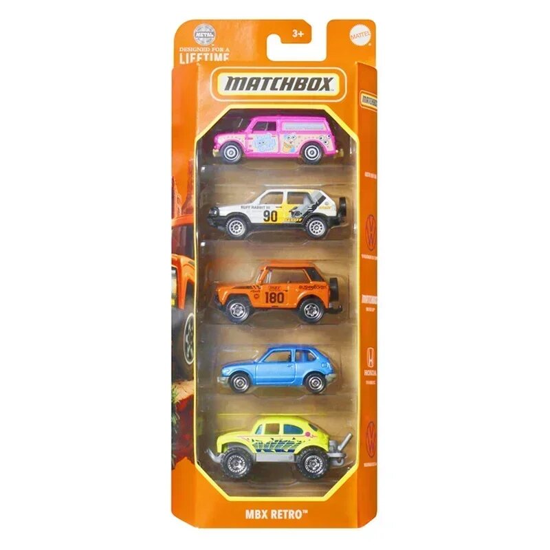 Набор машинок Matchbox 5 шт MBX RETRO HVT71