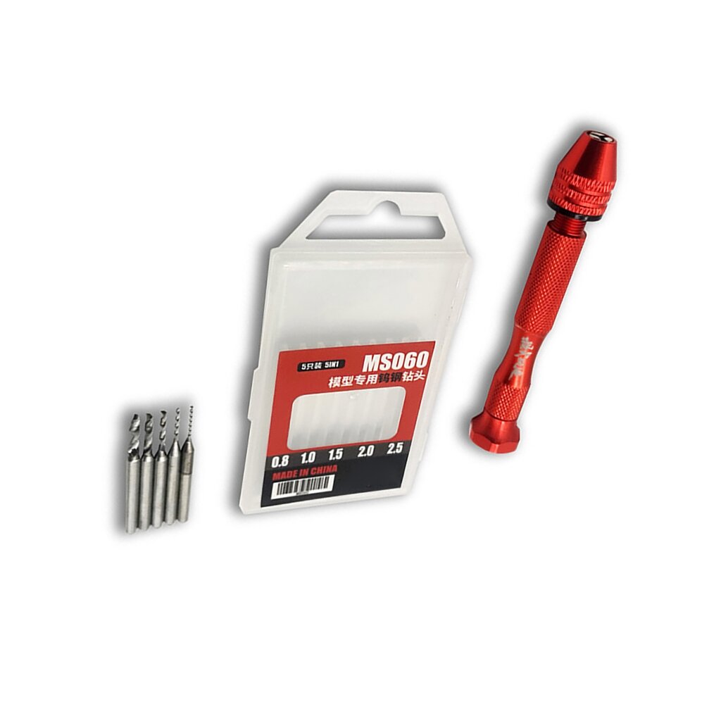 Портативная Ручная Дрель Из Сплава С Двойным Подшипником, Набор Стальных Сверл Для Сборки Модели Здания, Хобби, Аксессуары Для Инструментов DIY