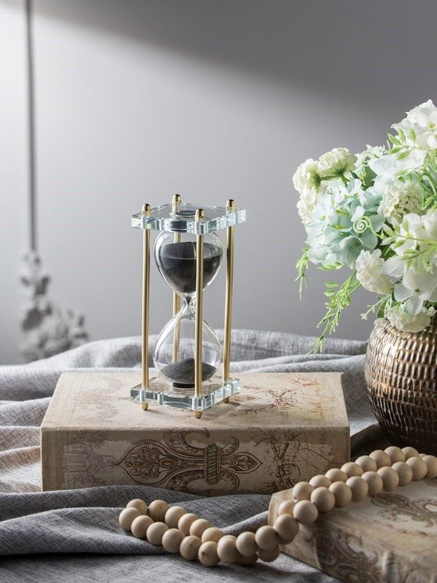 76880 Декоративное изделие Песочные часы (15 минут) 8х8х21см, Glasar