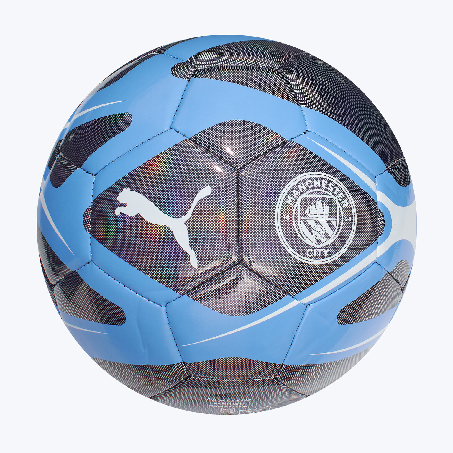 Футбольный мяч Puma Manchester City Culture 08477604, размер 5, Голубой - Черный
