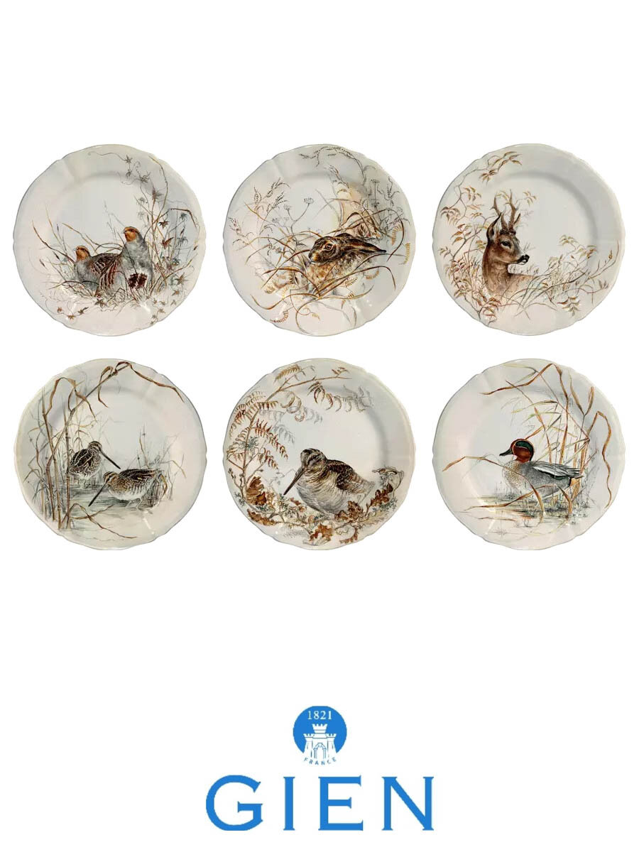 Набор тарелок десертных 23,2см Gien Sologne, 6шт, фаянс, можно мыть в ПММ