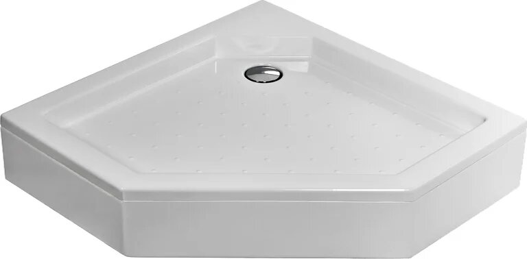Поддон для душа RGW Style TR 90x90 см, акриловый, пятиугольный, средний, с антискользящим покрытием, немецкий