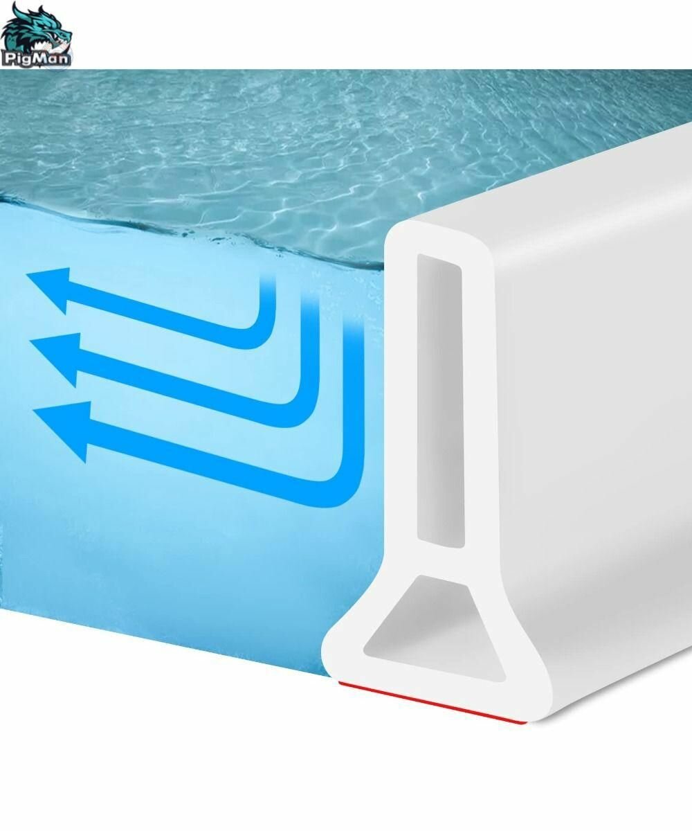 Силиконовая водоудерживающая лента для душа, 1 м, универсальный барьер против протечек, легко режется и устанавливается, защита пола от воды в ванной