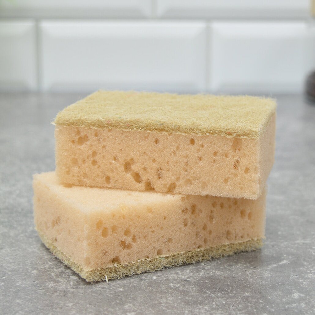 Губка для посуды Master FRESH, 2шт, XXL, из агавы, крупнопористый поролон