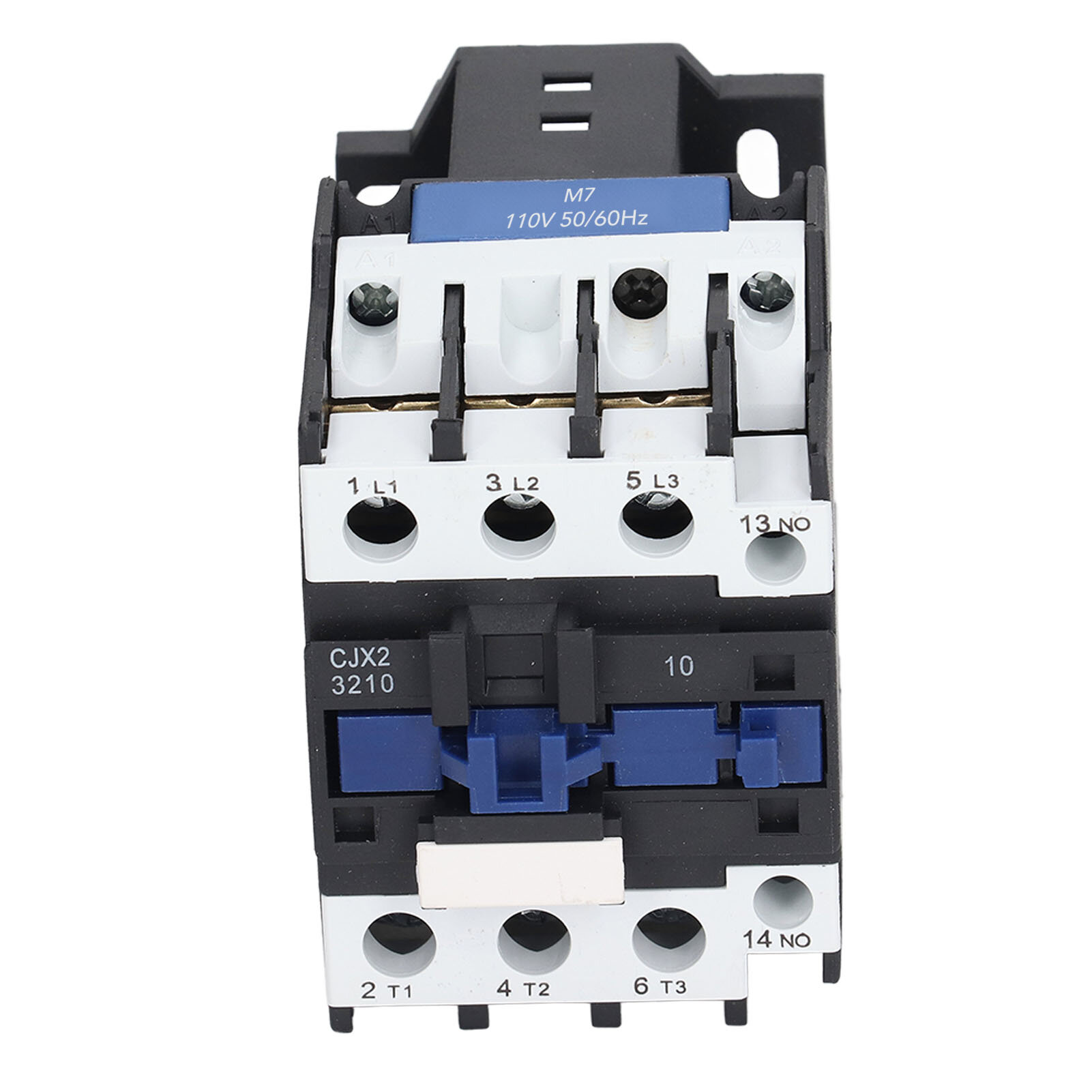 Контактор переменного тока 32А, 3-полюсный, 3-фазный, серебряный контакт, нормально разомкнутый электрический контактор на DIN-рейке, 110 В