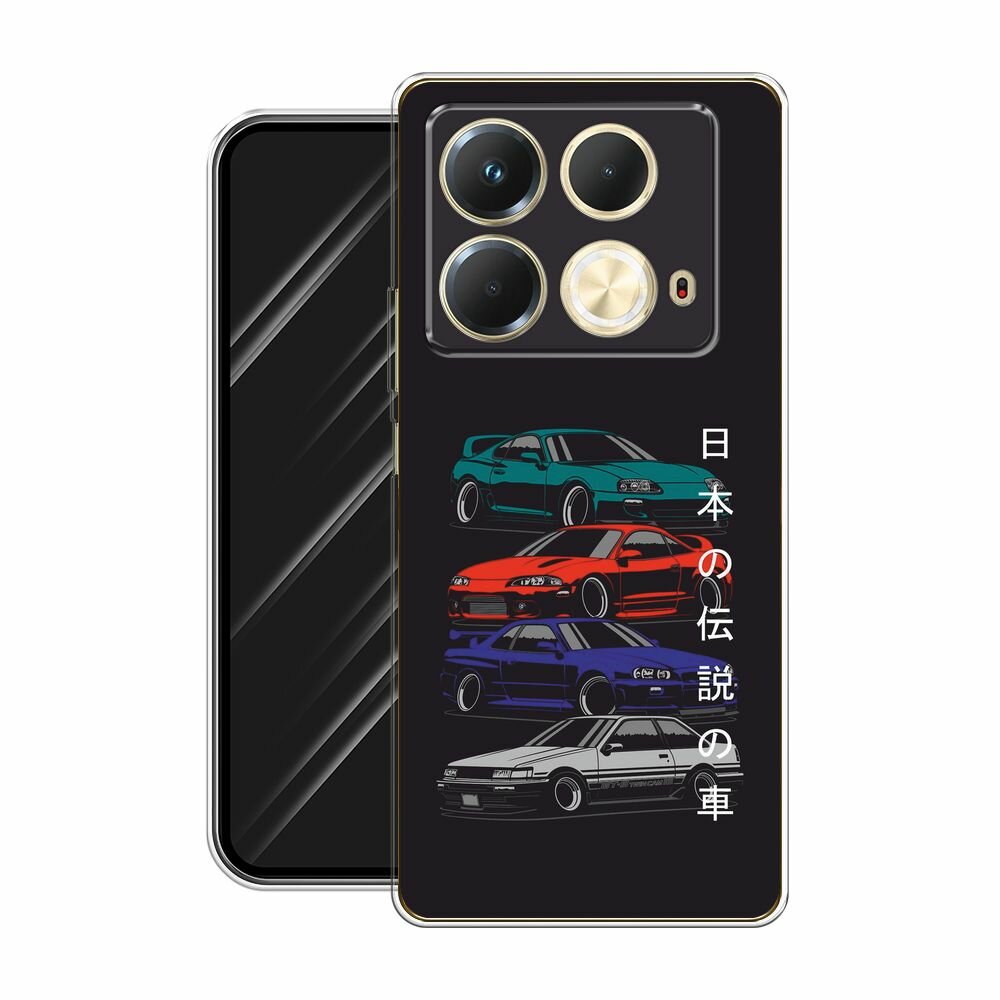 Чехол на Infinix Note 40 / Инфиникс Нот 40 с принтом "JDM Legend cars" — фото 1