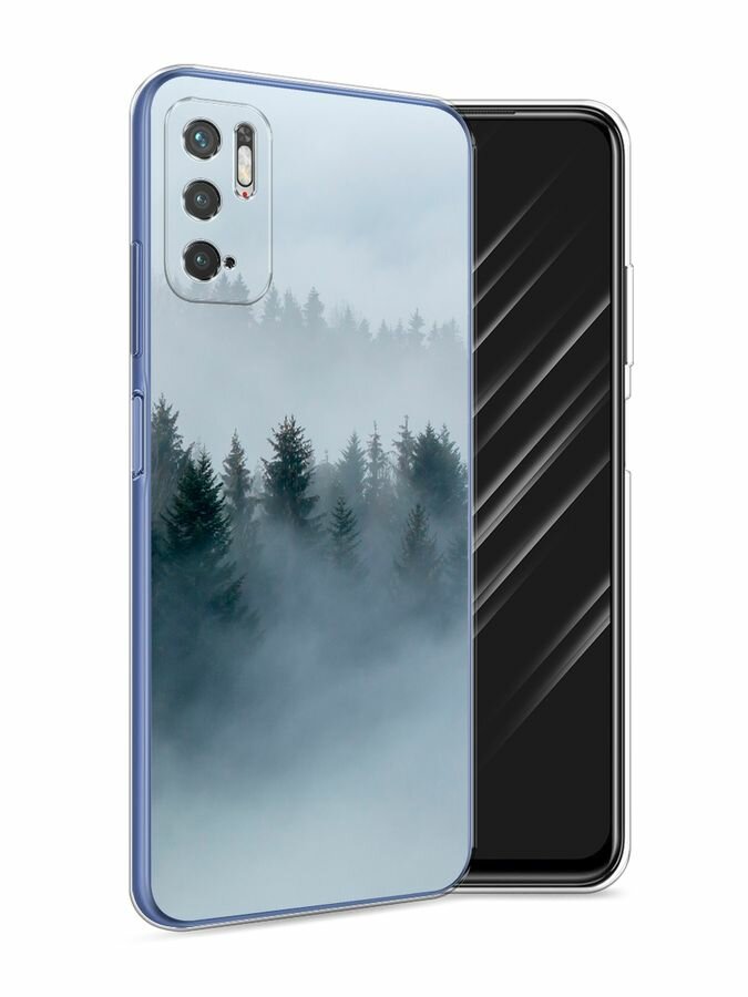 Чехол на Xiaomi Redmi Note 10T/10 5G/Poco M3 Pro / Сяоми Редми Нот 10Т/10 5G/Поко М3 Про с принтом "Лес в тумане"