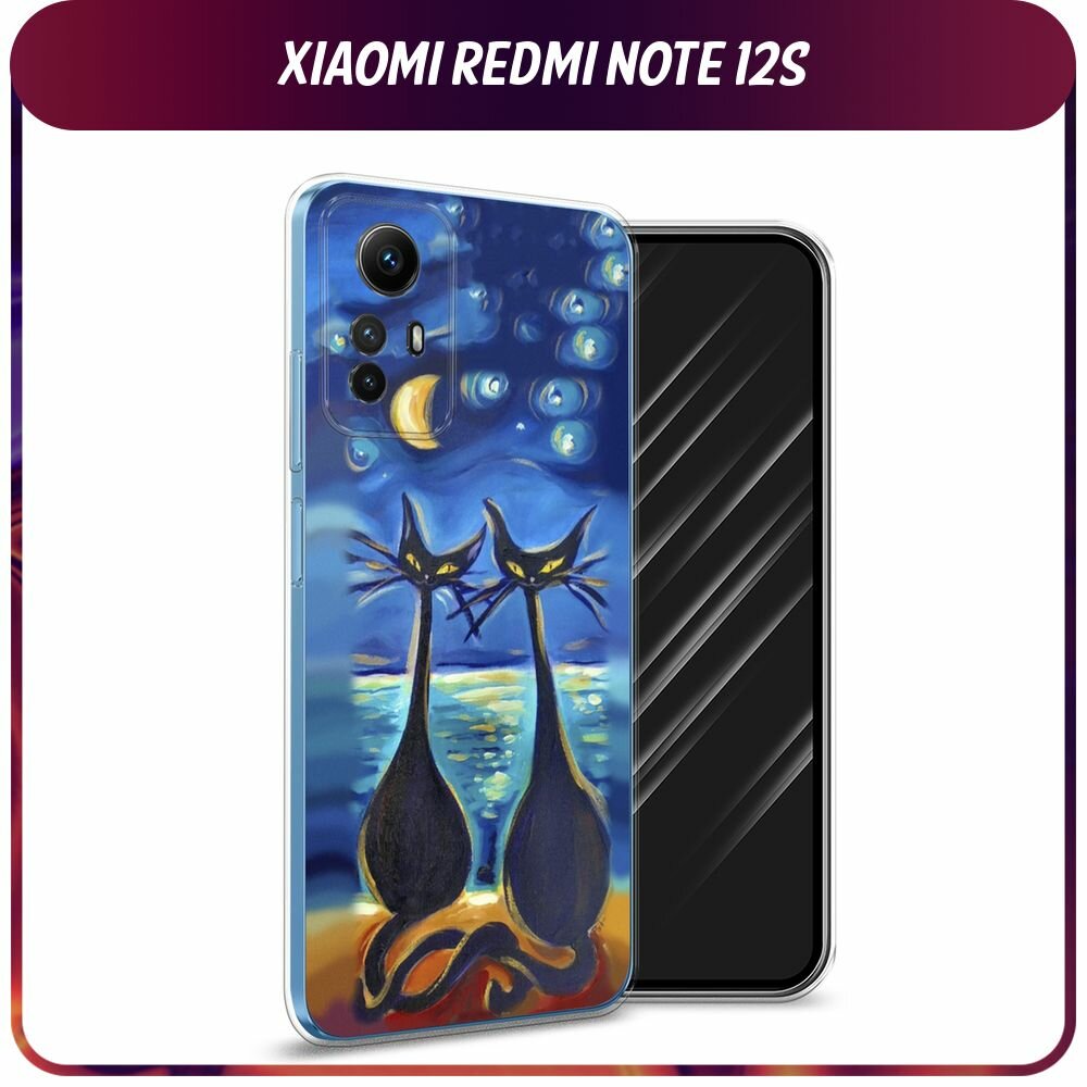 Чехол на Xiaomi Redmi Note 12S / Сяоми Редми Ноут 12S с принтом "Влюбленные котики 7"